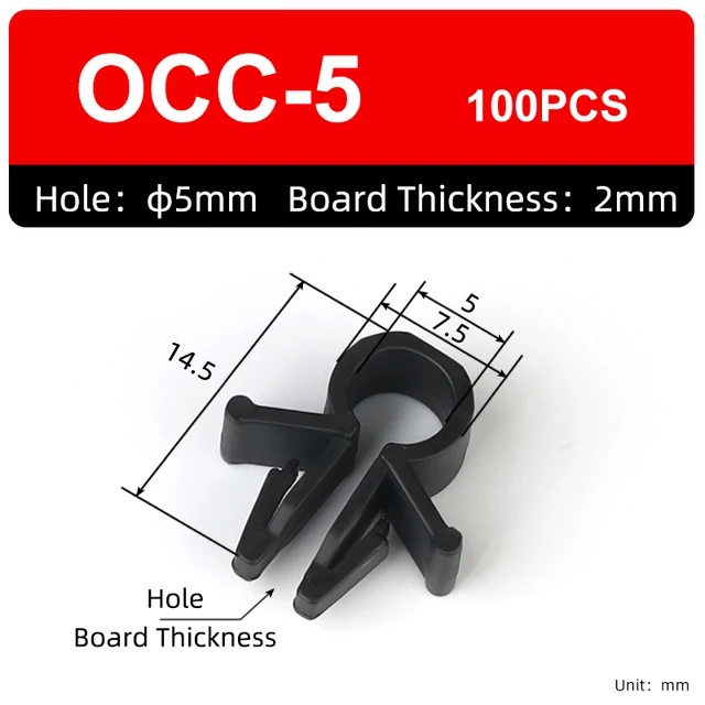 100PCS Plastic Wire Clip Isolation Column Cable Tie Holder Spacer ...