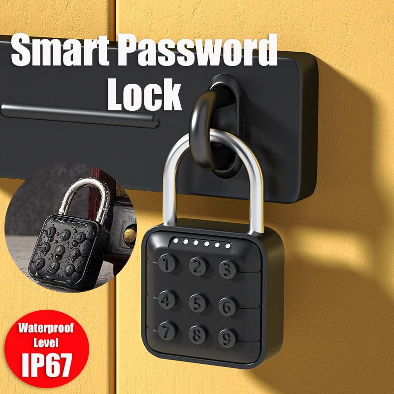 Digital-Electronic-Combination-Padlock-Lock-9-digit-Combination-For ...
