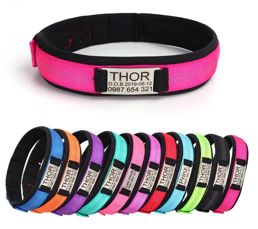 Premium-Custom-Reflective-Pet-Collar-with-Personalized-Style-and-Soft ...