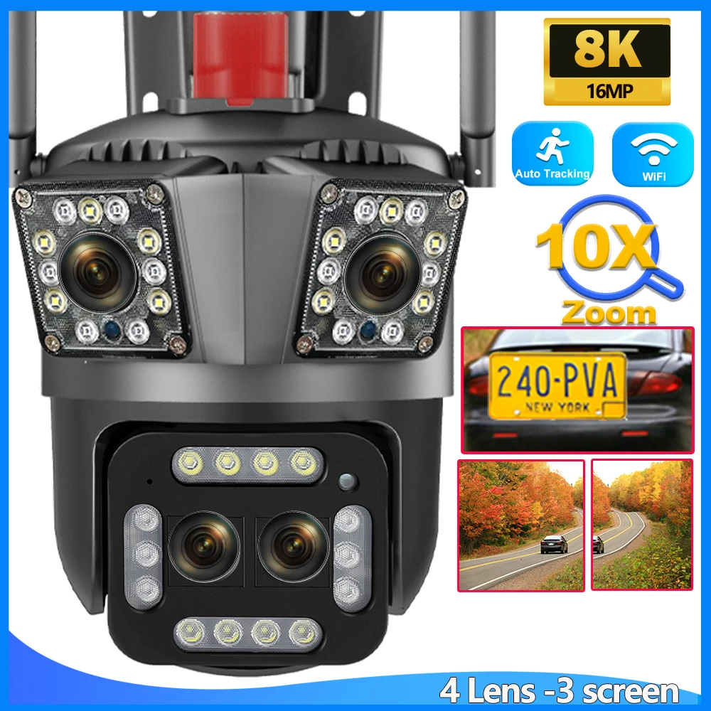 16MP-8K-WiFi-Camera-Outdoor-12X-Zoom-Surveillance-Camera-Four-Lens ...