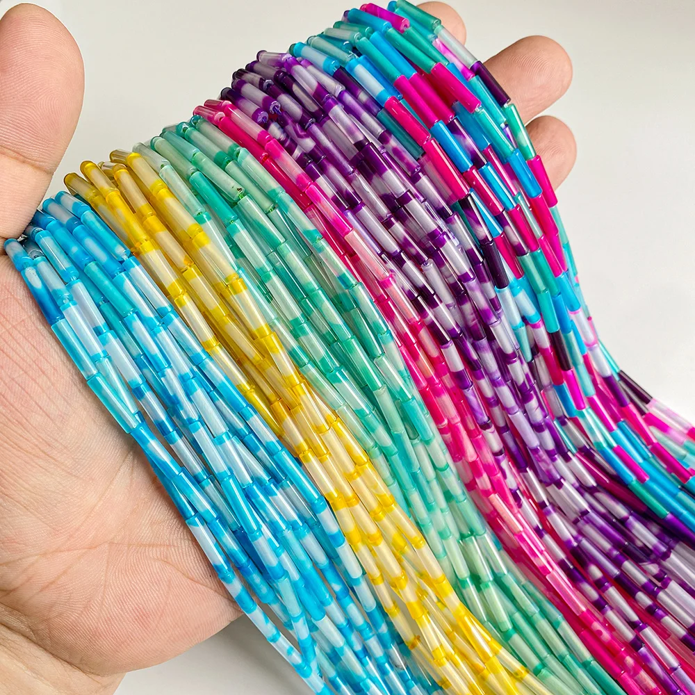 3x12mm-Tube-Stone-Column-Beads-Natural-Agates-Cylinder-Gems-Loose ...