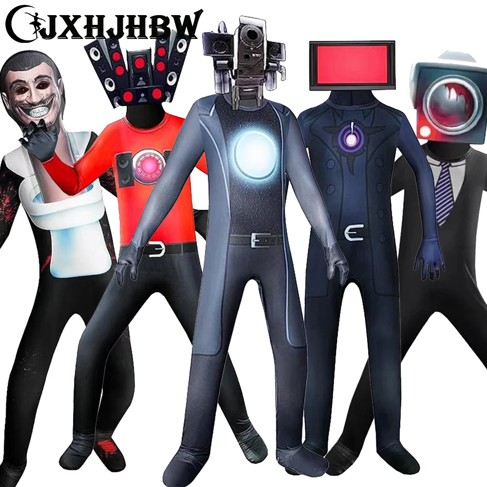 JXHJHBW-Kids-Skibidi-Toilet-Cosplay-Costume-Game-Speaker-Television ...