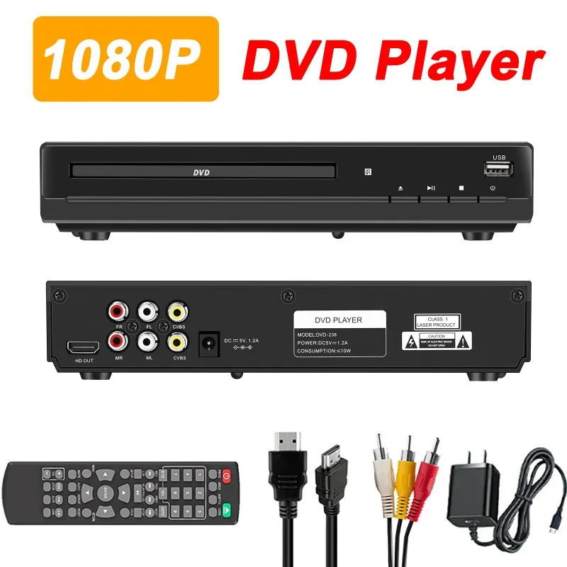 1080P High Definition DVD VCD Player Home Multimedia DVD Player Box for ...