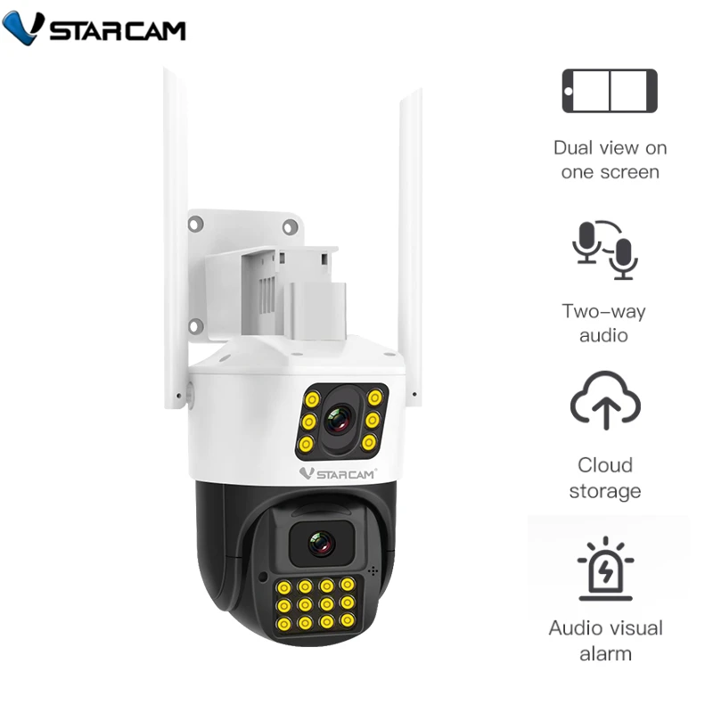 Vstarcam New 2MP 2K Dual Lens Dual Picture Outdoor Wifi IP Camera No ...