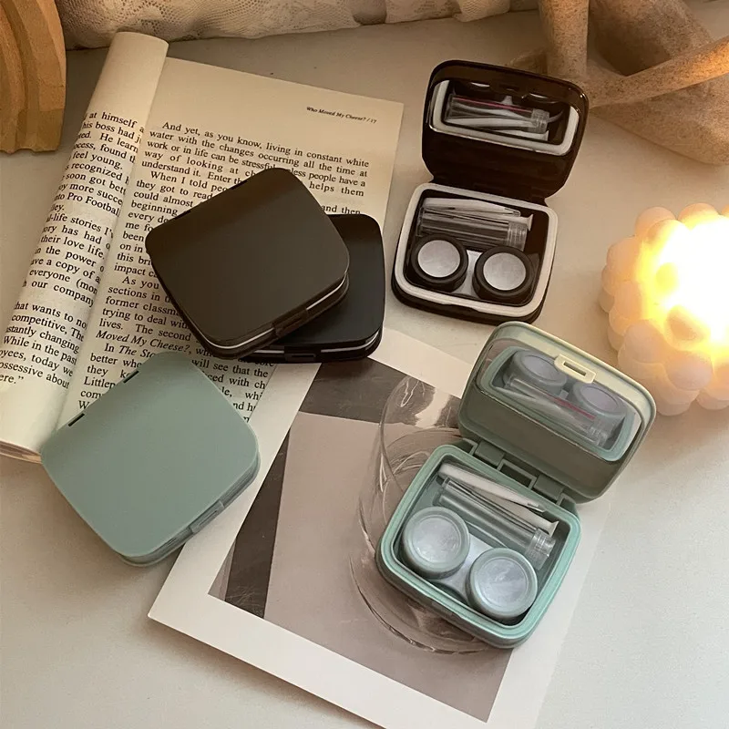 Black-Contact-Lenses-Storage-Box-Black-Elegant-Lens-Container-Women-Ins ...