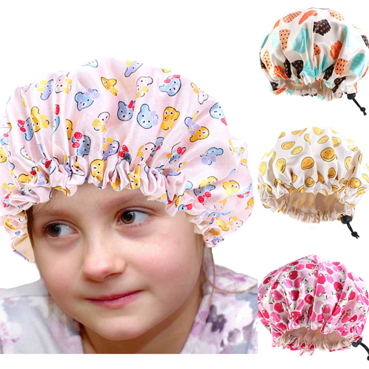 Cartoon Boy Sleeping In Bed In Night Cap