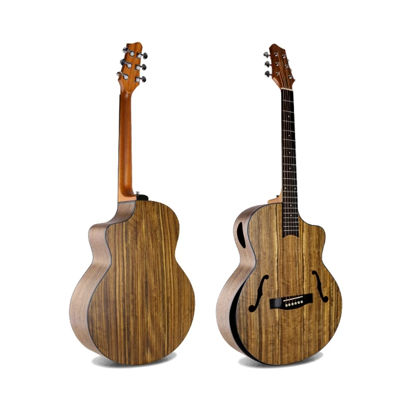 Guitar-Walnut-Electric-Steel-String-41-Inches-Bucket-Jazz-F-Hole ...