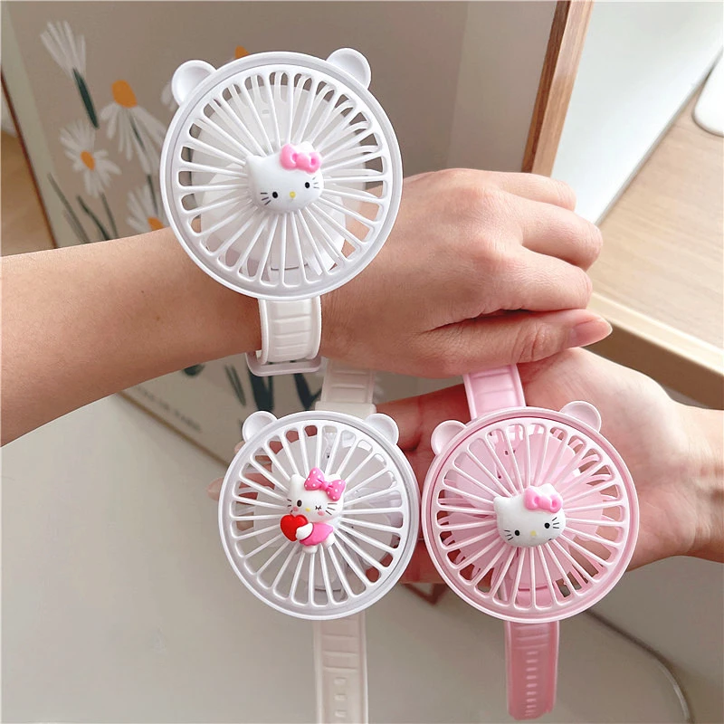 Sanrio-Electric-Fan-Kawaii-Portable-Mini-Watch-Fan-Cartoon-Melody ...