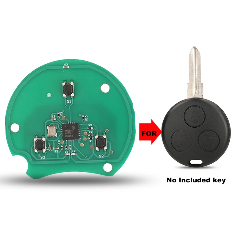 jingyuqin-Board-Only-Remote-Car-Key-For-Mercedes-Benz-Key-Smart-Fortwo ...