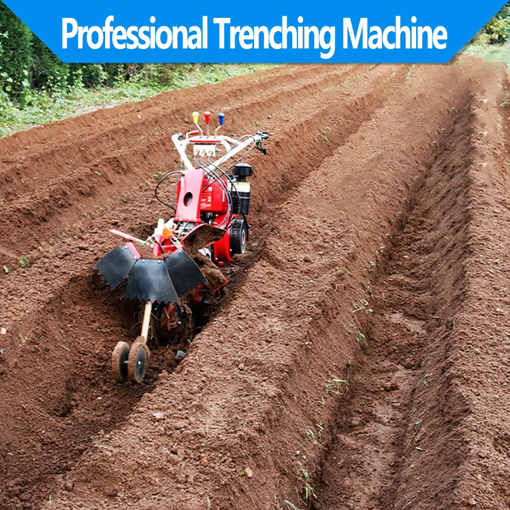 Agricultural gasoline tiller Multifunctional small diesel trenching ...