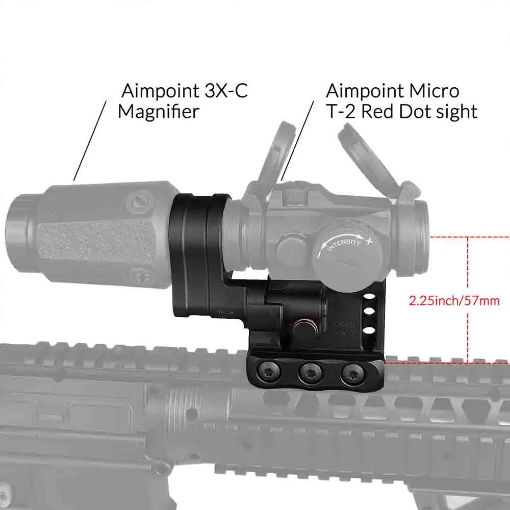 New RDS Red Dot Scope Mounts RDF/20225K 3x 6x Magnifier Scope Adapter ...