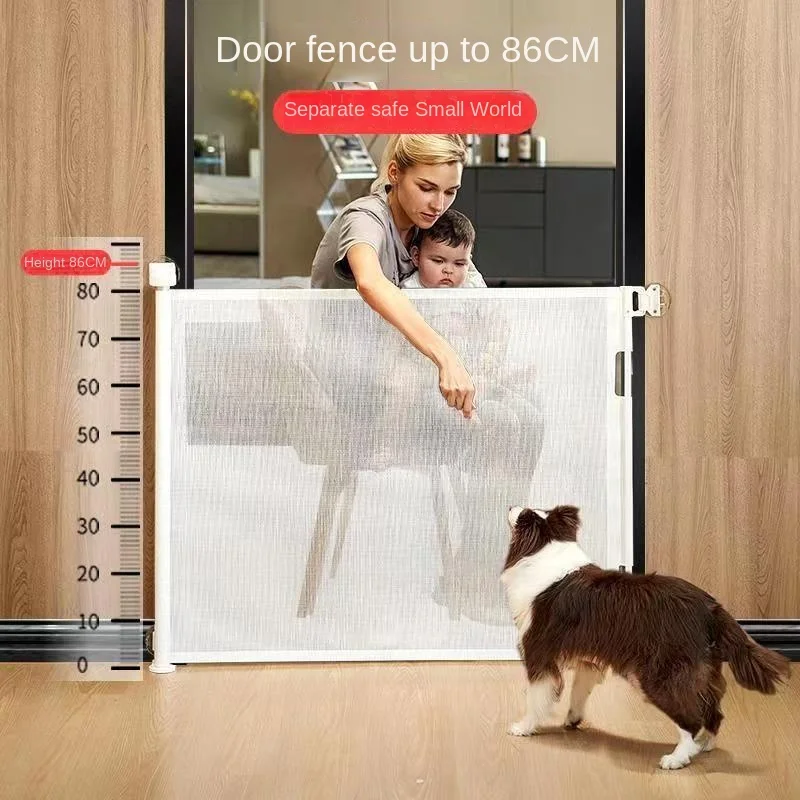 Dog Children Retractable Gate Punch Free Detachable - 85*180cm ...