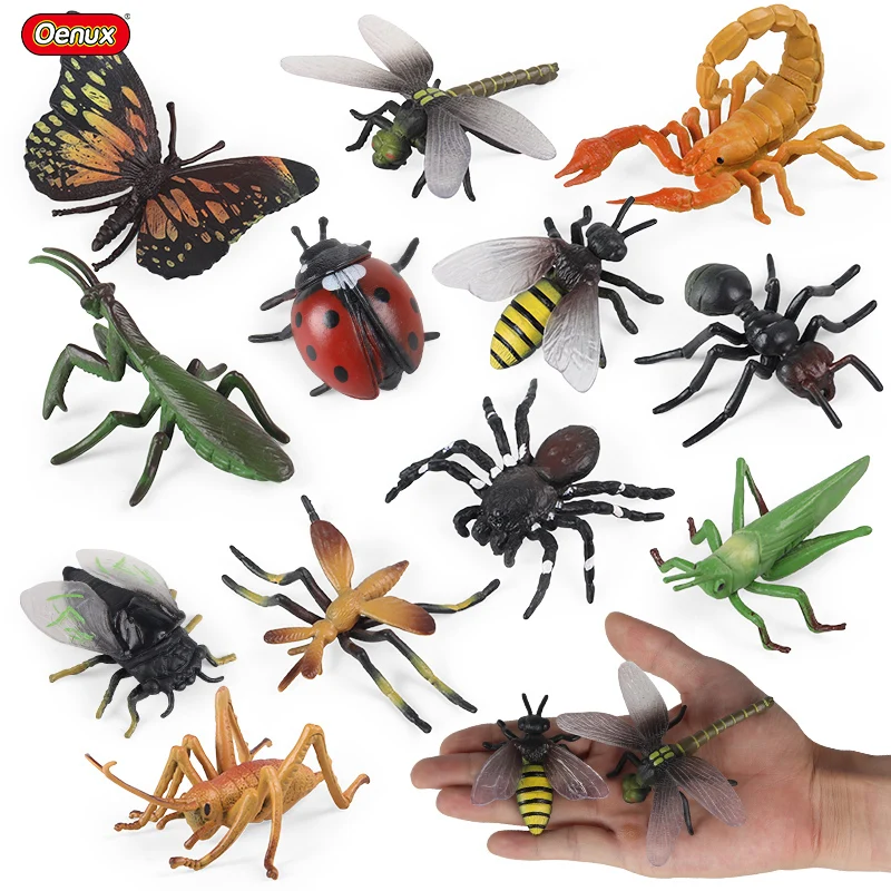 Oenux Wild Insect Animals Model Set Butterfly Scorpion Mantis Cicada ...