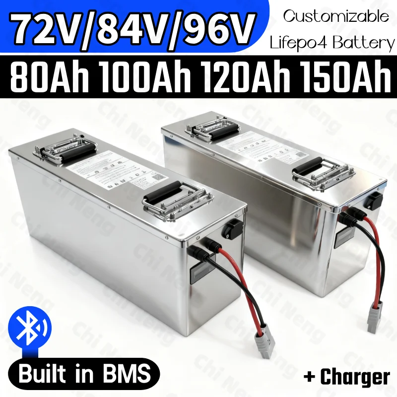 Chi Neng-72V 84V 96V 80Ah 100Ah 120Ah 150Ah iron phosphate battery pack ...