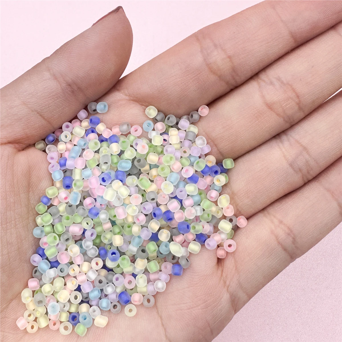 200PCS-2-8-2-7mm-Cream-Colour-Mini-Acrylic-Seed-Beads-For-Handcraft ...