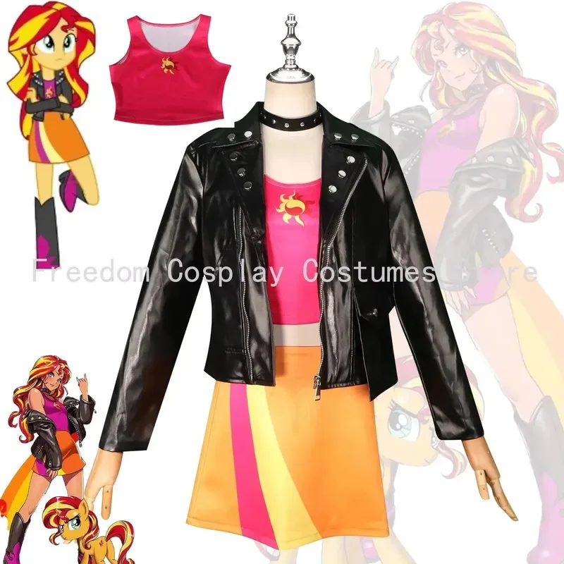 DY2025Anime Little Pony Cosplay Sunset Shimmer Costume Lovely Princess ...