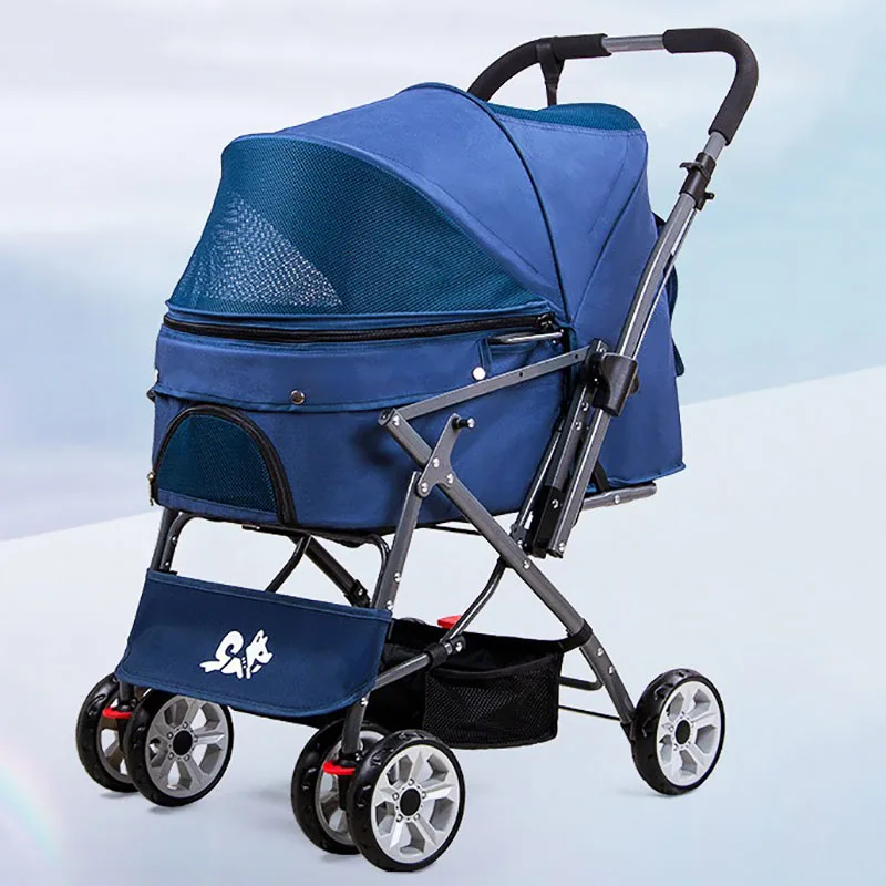 Foldable-Pet-Cart-with-Wheels-for-Dogs-and-Cats-Lightweight-Dog ...