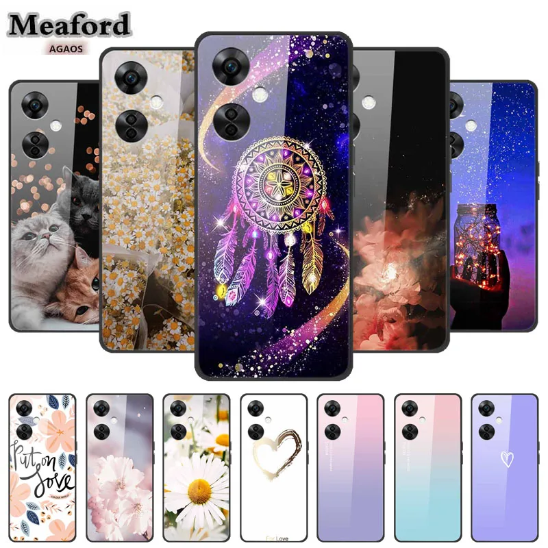 Tempered-Glass-Coverfor-OnePlus-Nord-CE-3-Lite-Flowers-Luxury-Cover ...