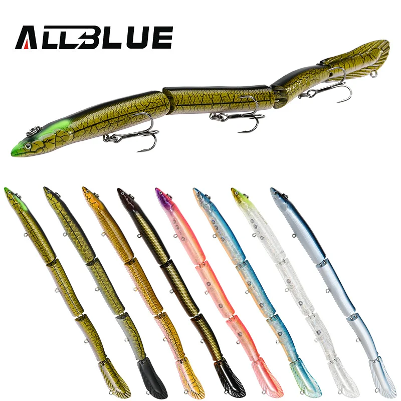 ALLBLUE Jointed Eel Swimbait 26g 235mm Slow Floating Minnow Fishing ...