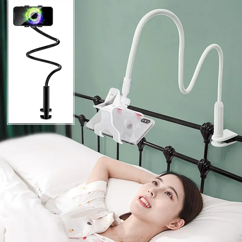 360-Clip-Mobile-Phone-Holder-Stand-Portable-Flexible-Lazy-Bed-Desktop ...