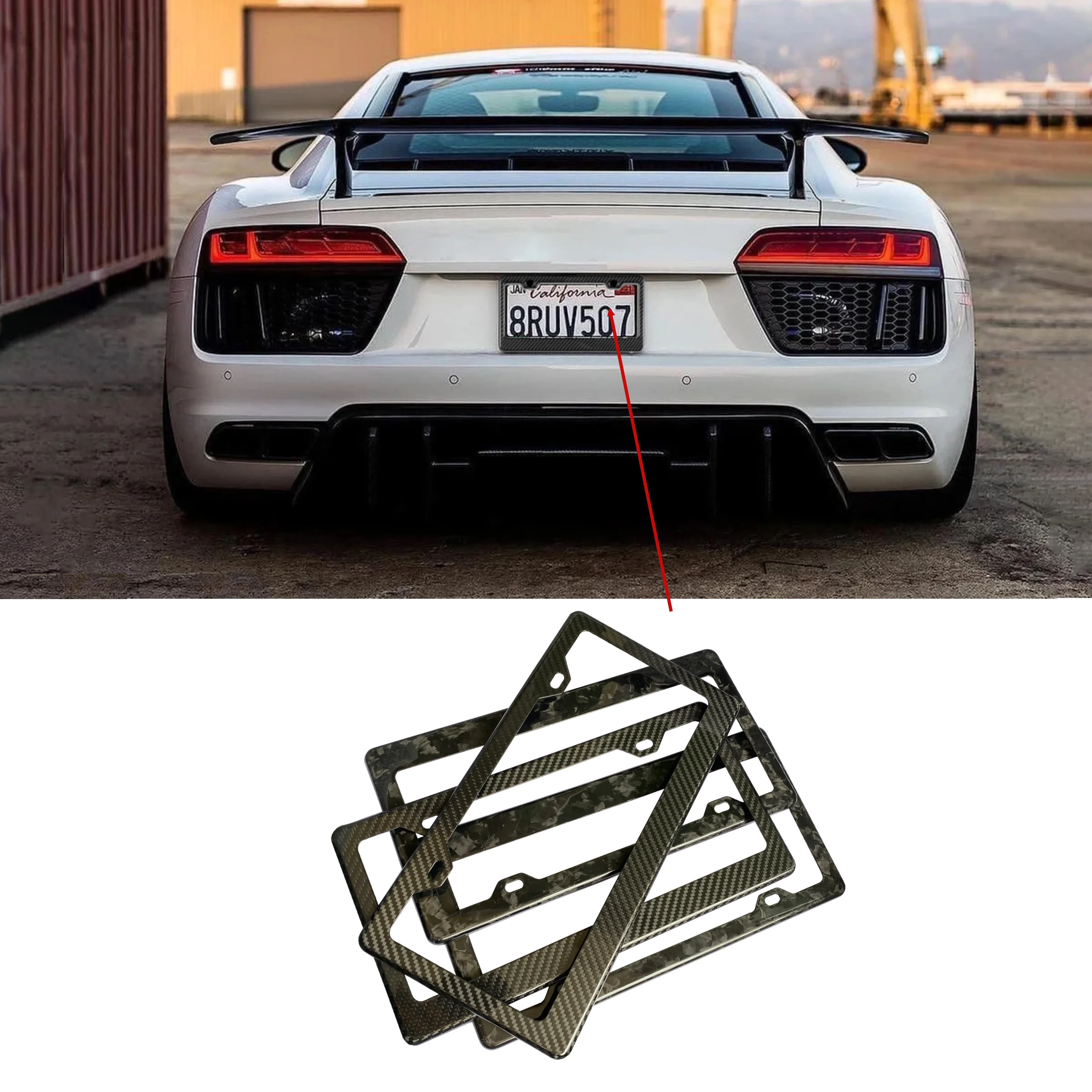 Carbon-fiber-American-car-license-plate-frame-forged-carbon-fiber ...