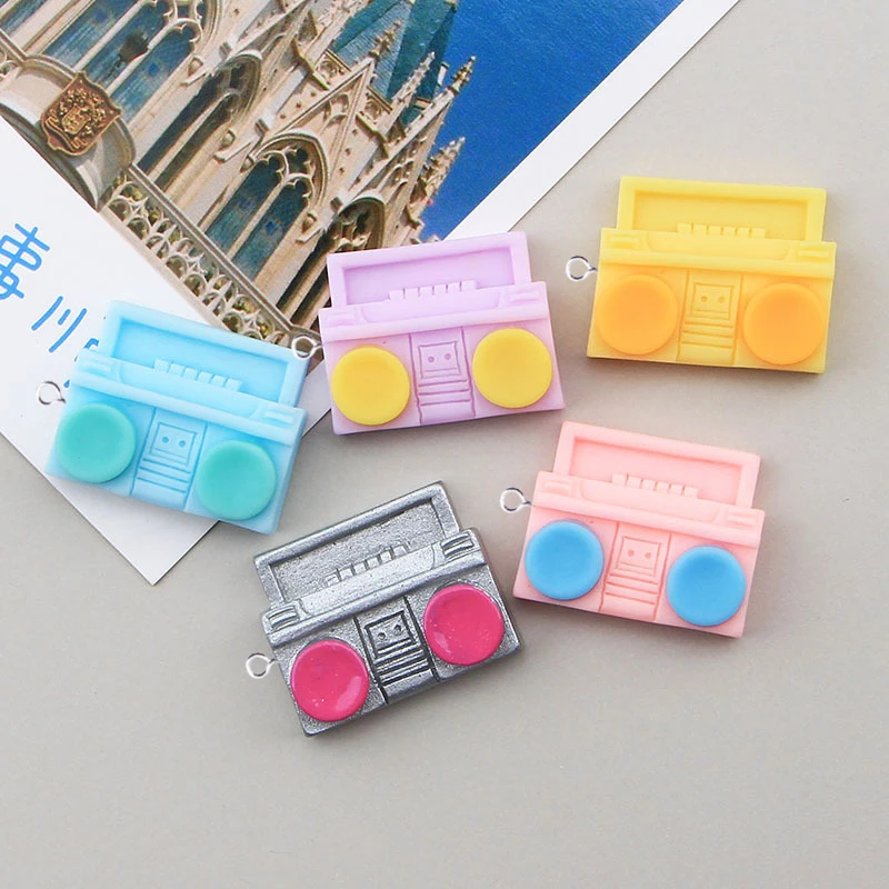 Cartoon Radio Sound Recorder | Resin Radio Sound Recorder | Pendants ...