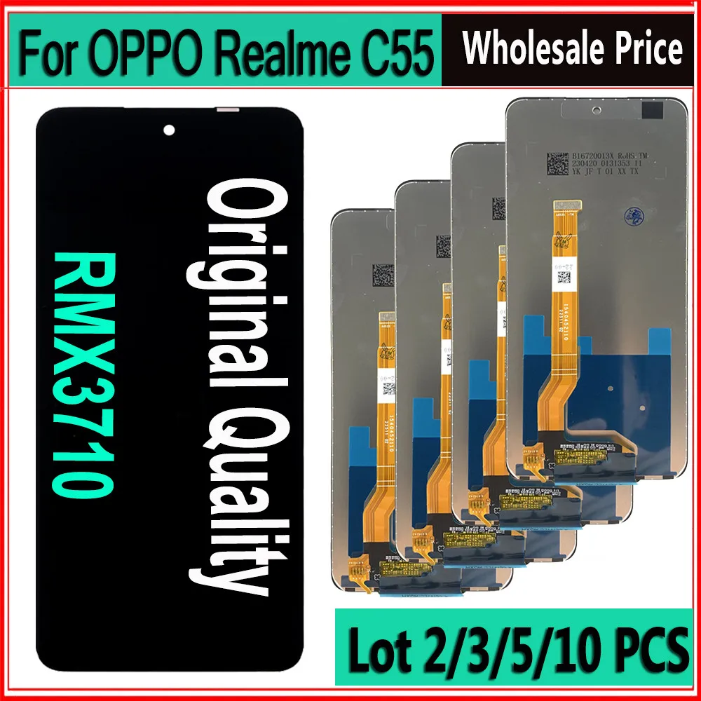 2/3/5/10 Piece/lot LCD For OPPO Realme C55 LCD Original Display Touch Screen Digitizer Assembly ...