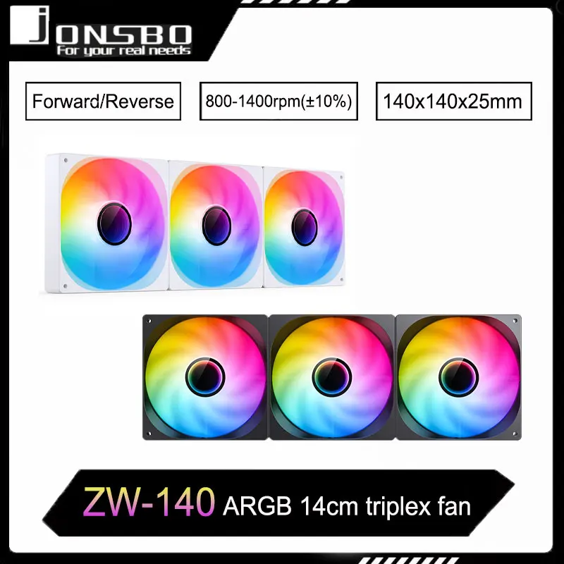 JONSBO ZW-140 Case Fan 14cm Silent ARGB Light Effect All-in-One ...