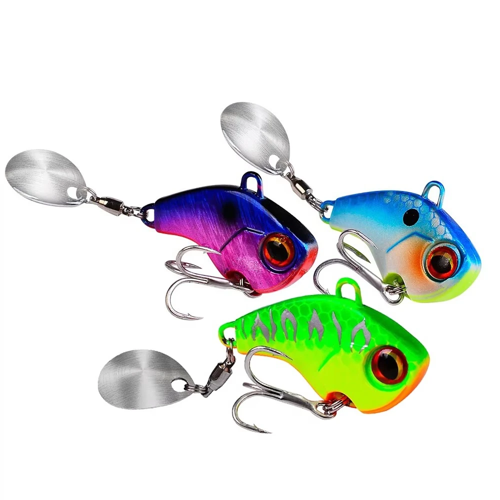 Fishing Lures Wobble Rotating Metal Vib Vibration Bait Winter Fishing ...