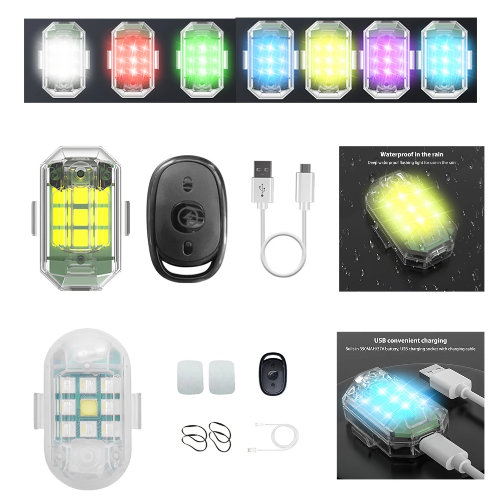 1-2-4PCS-Waterproof-2-4g-Remote-Control-Strobe-Lamp-7-Colors-Signal ...