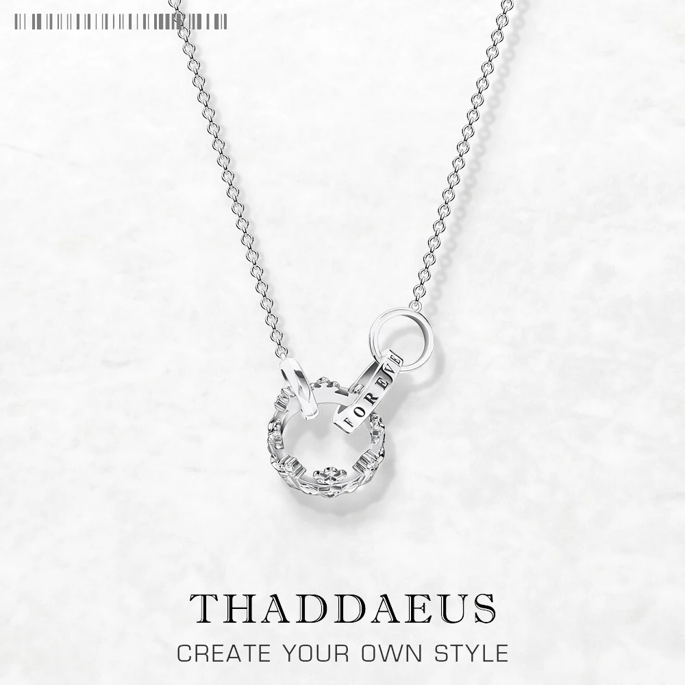 Necklace-Queen-Crown-Link-Chain-Fine-Jewelry-Europe-925-Stering-Silver-Brand-New-Romantic-Gift ...