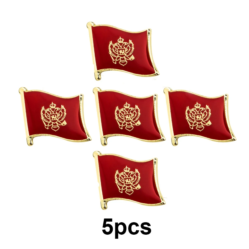 1-100pcs Montenegro Flag Lapel Pin Flag badge Brooch Pins Badges ...