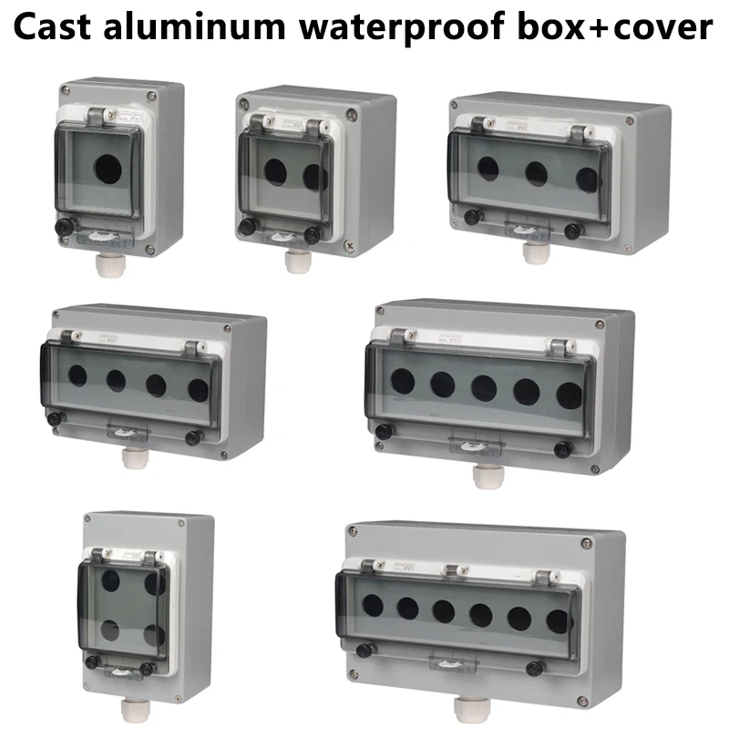 Metal-button-switch-control-box-emergency-stop-waterproof-cast-aluminum ...