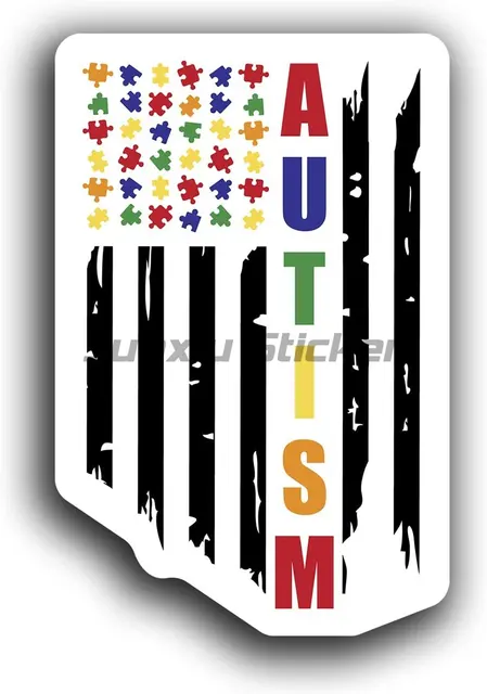 Autism Awareness Autism Alert Response Puzzle Piece Car Laptop Helmet ...