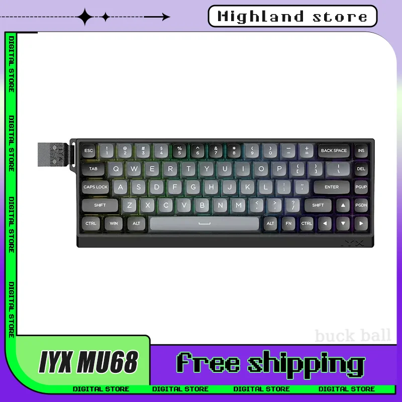 IYX-MU68-Mechanical-Keyboard-Gamer-Wired-Keyboards-Magnetic-Switch-Full ...