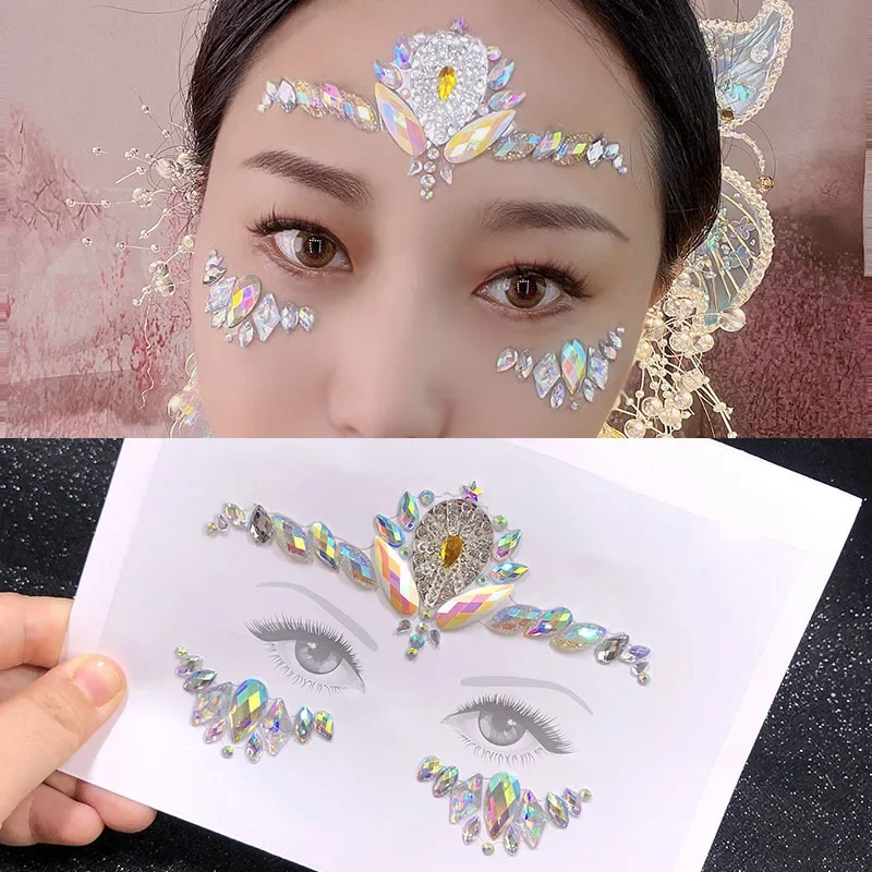 Crystal-Face-Jewels-Body-Art-Rhinestones-Stickers-Make-Up-Festival-Face ...