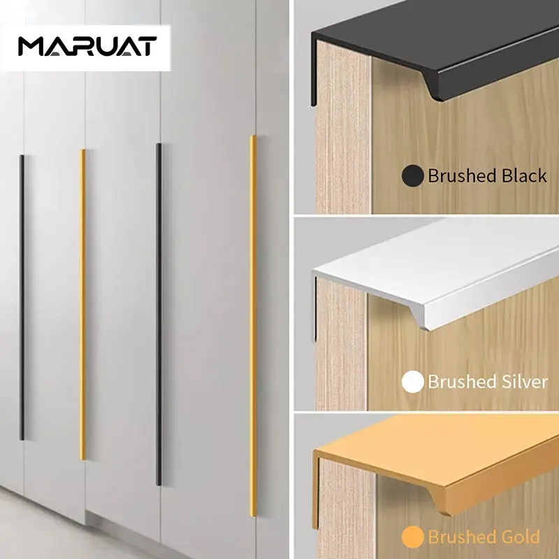 1000mm-Long-Aluminium-Hidden-Furniture-Wardrobe-Cabinet-Drawer-Pull ...