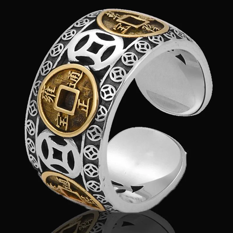 Lucky-Copper-Coin-Rings-For-Women-Men-Retro-Chinese-Feng-Shui-Pixiu ...