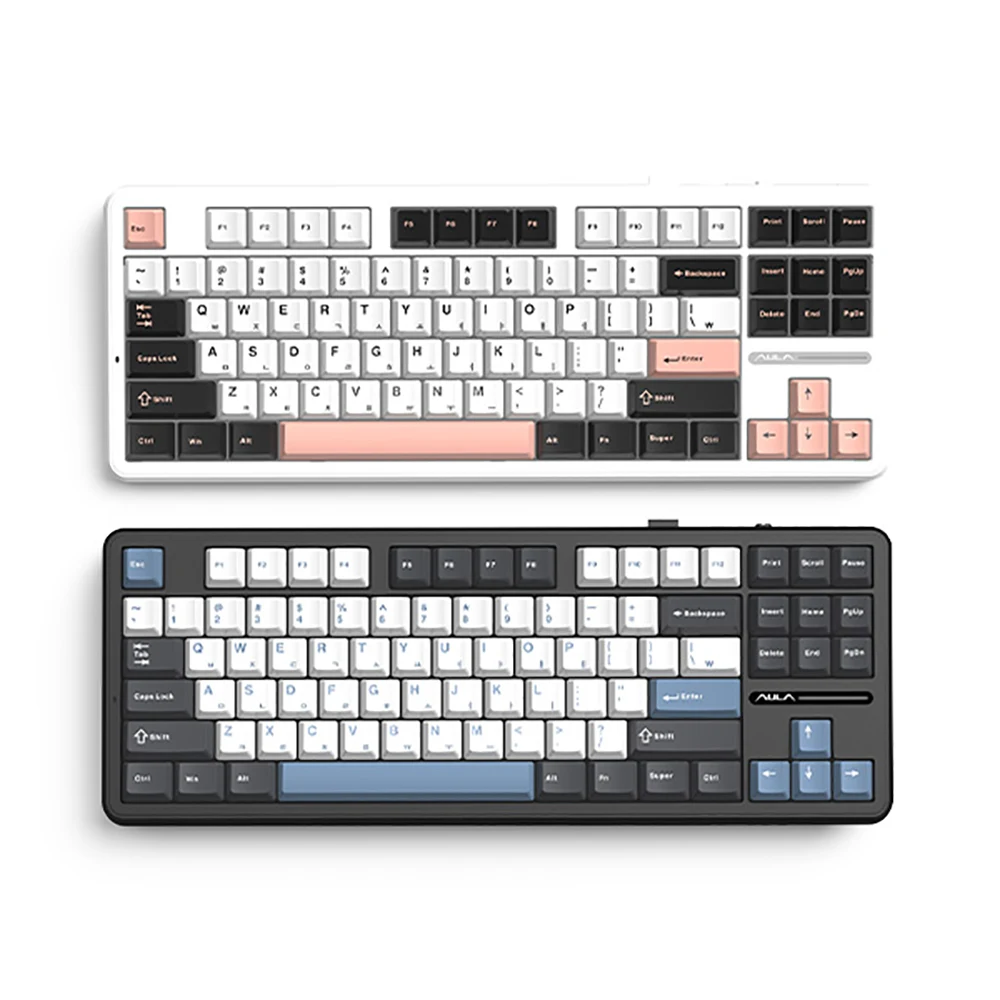 Aula F87Pro Wired/Wireless Mechanical Keyboard Funky Keys Korean Layout ...