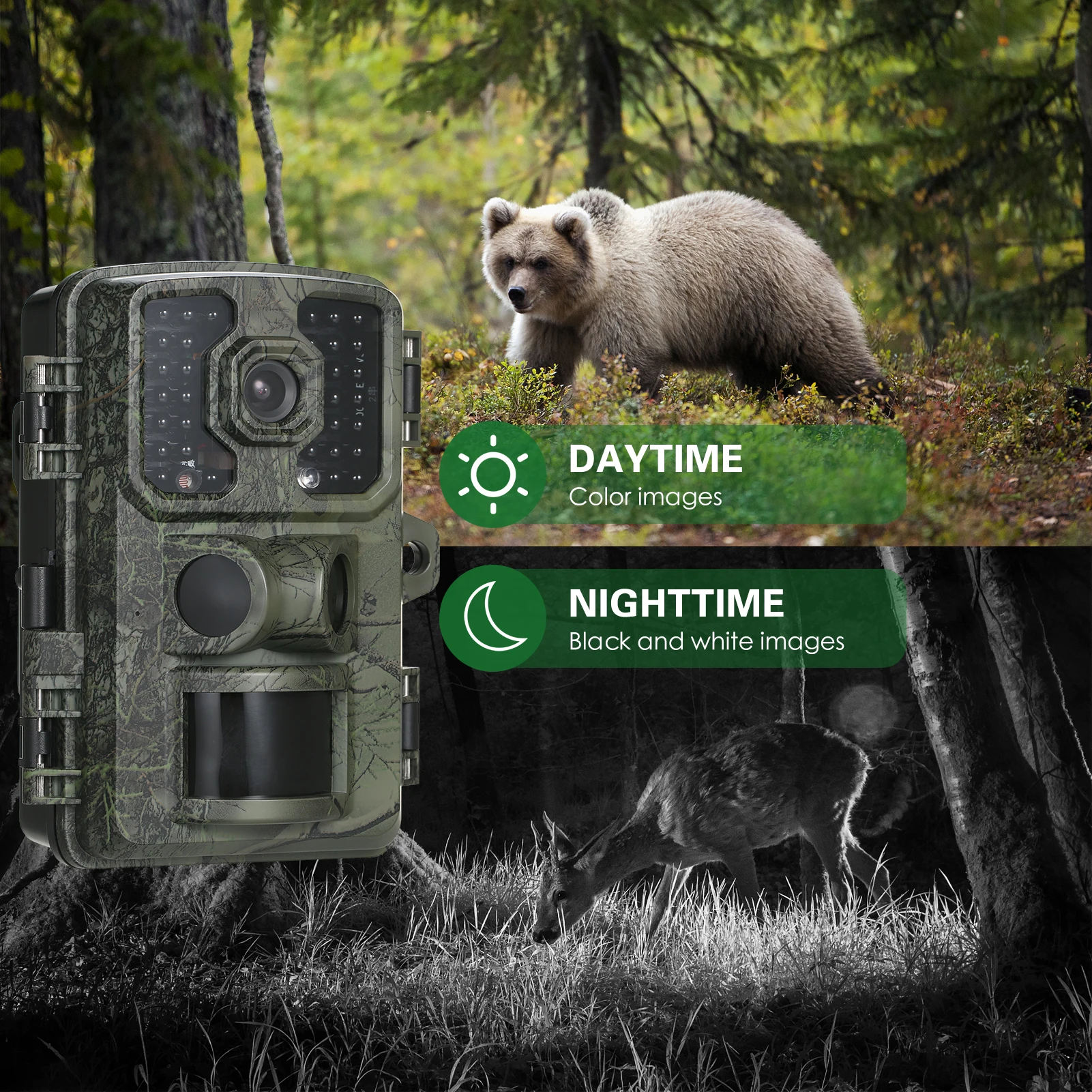 New-4K-Trail-Camera-16MP-Wildlife-Scouting-Camera-Tracking-Camera-Dual ...