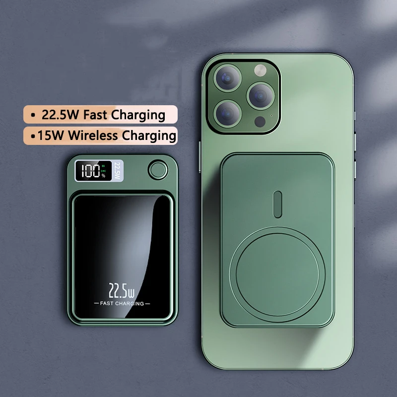 20000mAh PD22.5W Fast Charging Power Bank 15W Magsafe Wireless Charger ...