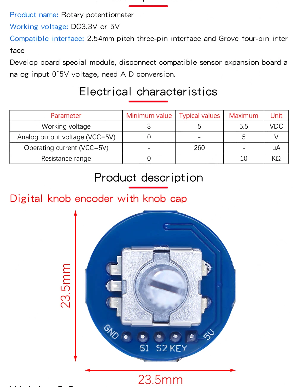 Circuits intégrés,Kaki--Module D'encodeur Rotatif Pour Le Développement ...