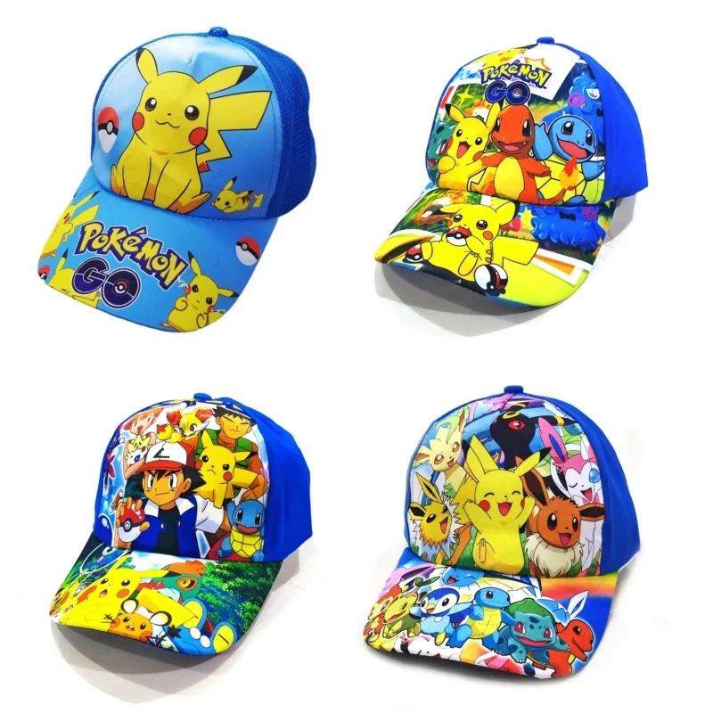 Pokemon-Pikachu-Baseball-Cap-Printed-Pet-Elf-Cartoon-Duck-Tongue-Hat ...