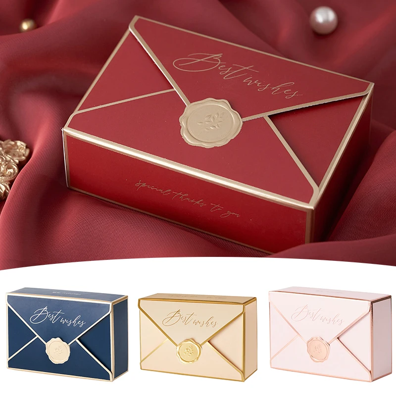 10Pcs-Simple-Creative-Bronzing-Gift-Box-Packaging-Envelope-Shape ...