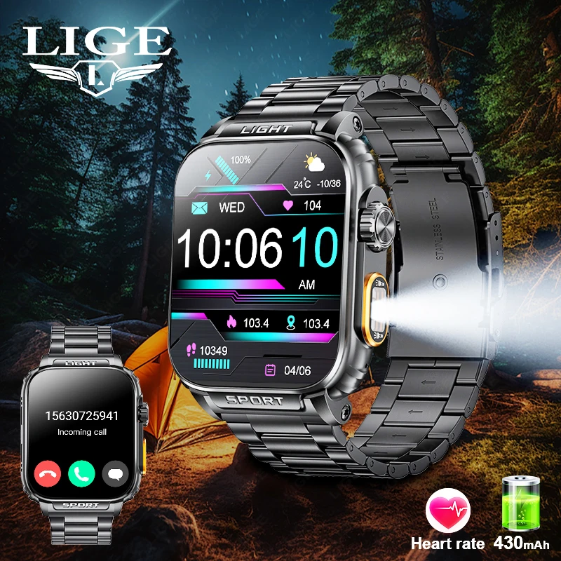 LIGE-Outdoor-Smartwatch-Men-HD-AMOLED-Screen-1-91-Sports-Fitness ...