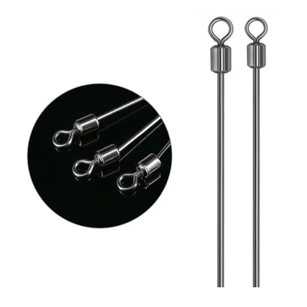 20pcs-Hard-Steel-Wire-Long-Pole-Fishing-Swivels-Ball-Bearing-Swivel ...