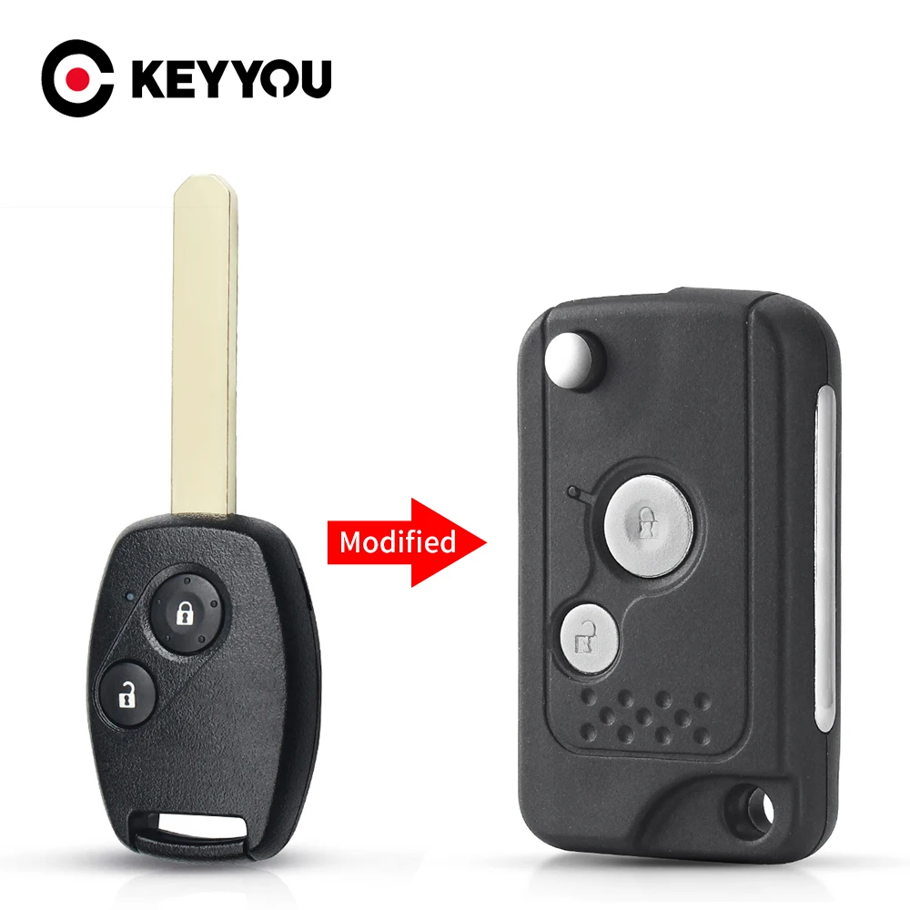 KEYYOU-2-Button-Flip-Modified-Remote-Car-Key-Shell-For-Honda-Accord ...