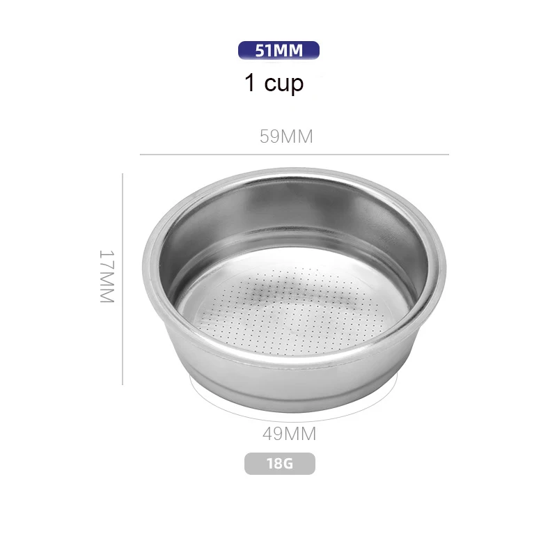 54mm Non Pressurized Filter Basket, Single Cup Sieve For, 40% OFF