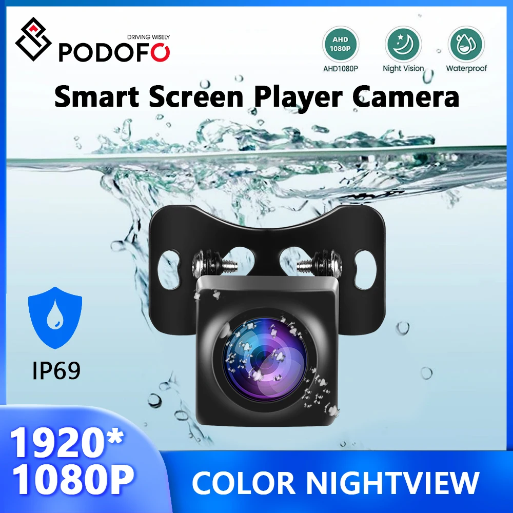 Podofo AHD Camera For Smart Screen Player Android Car Monitor IP69 ...