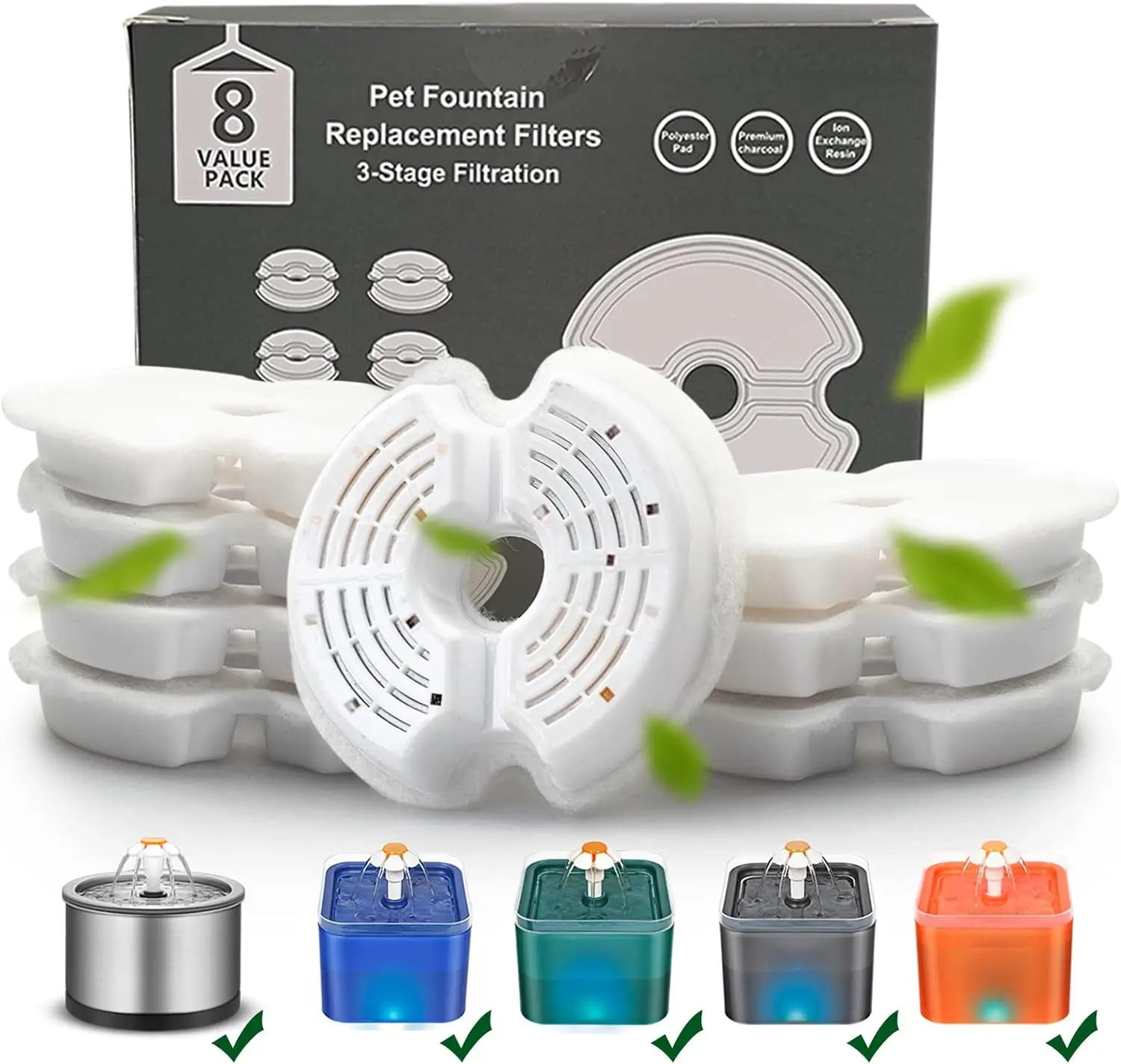 Cat-Water-Fountain-Filter-Multiple-Filtration-Pet-Water-Fountain ...